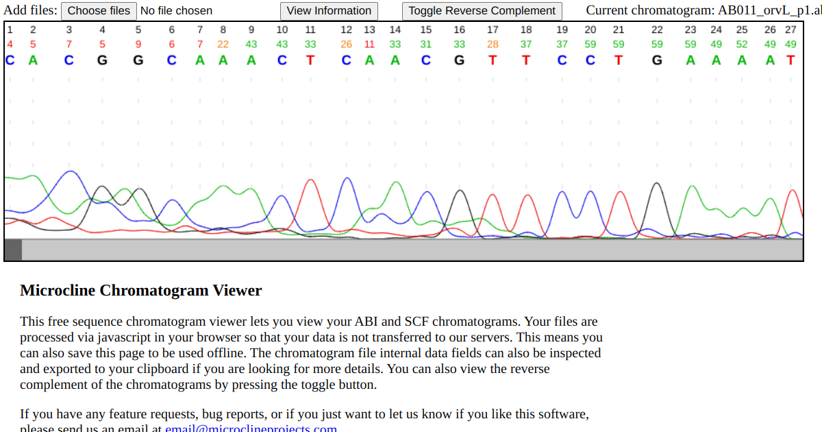 Microcline Chromatogram Viewer - ABI & SCF inspection